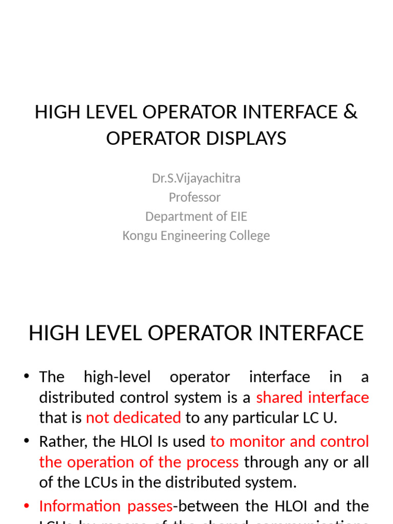 Class 27-High Level Operator Interface | PDF | Computer Terminal ...