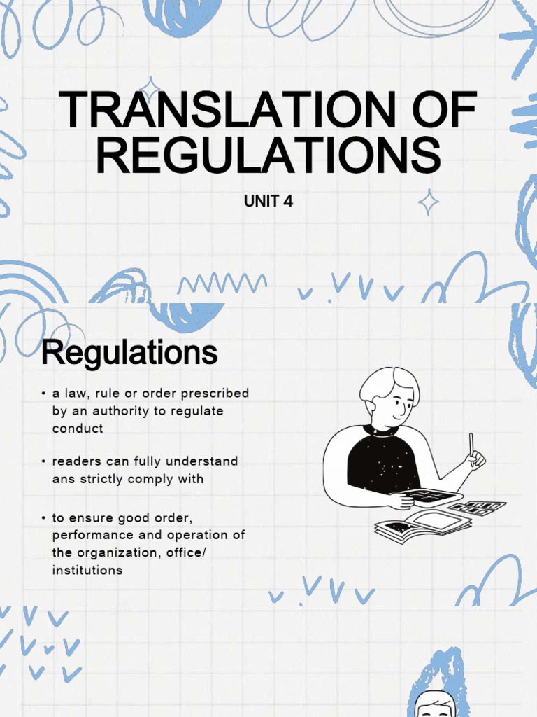 Unit 4 - Translation of Regulations | PDF