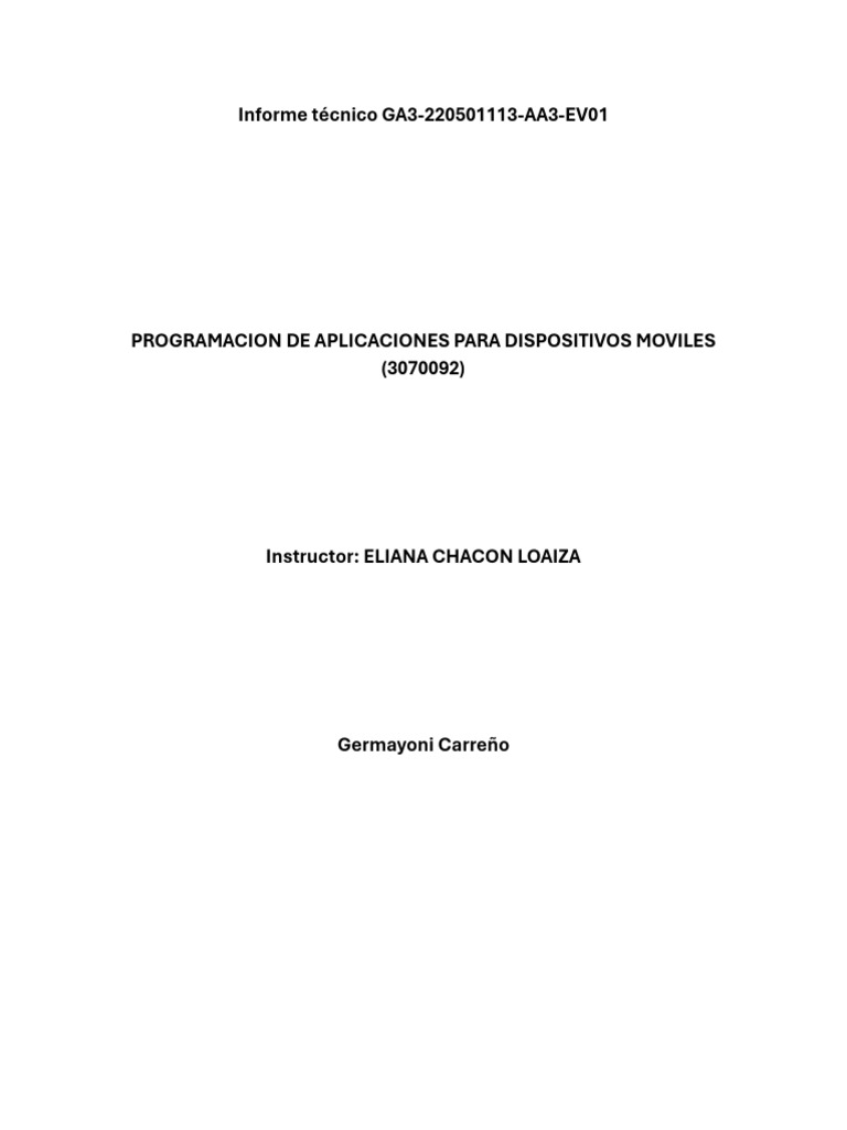 Informe Tecnico GA3 | PDF | SQL | Datos de computadora