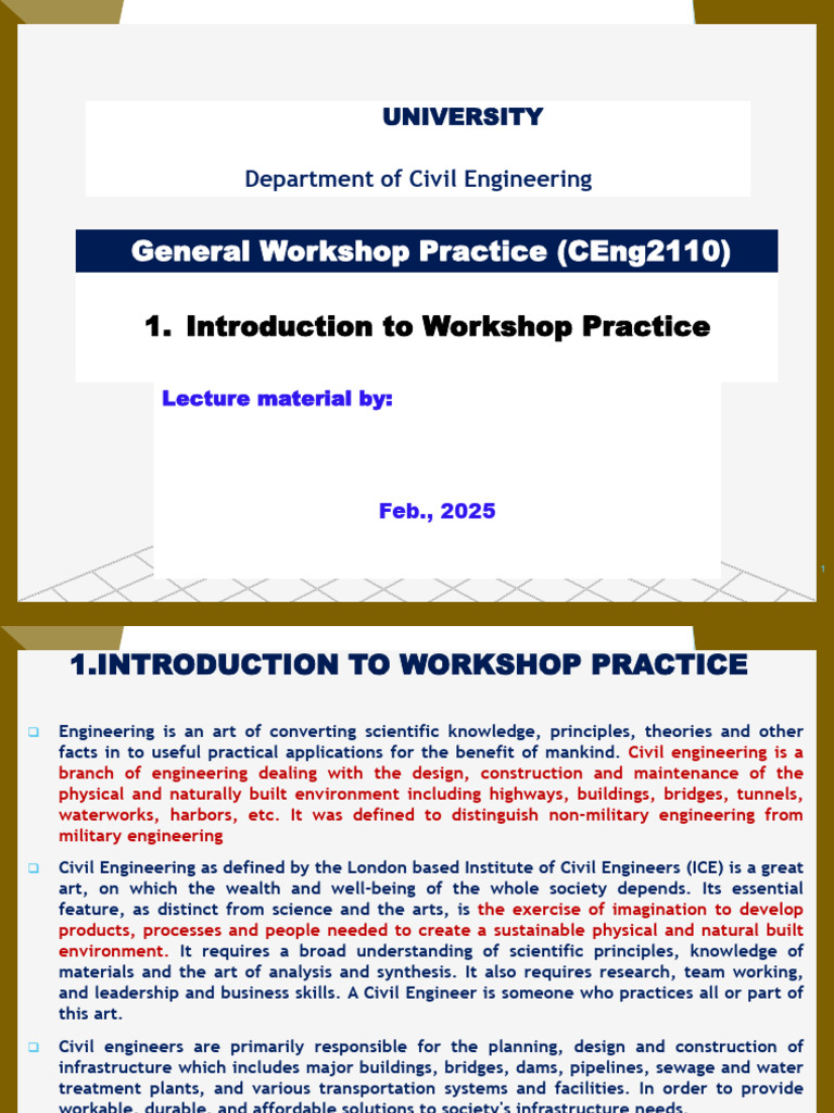 Introduction To Workshop Practice FINAL | PDF | Occupational Safety And ...