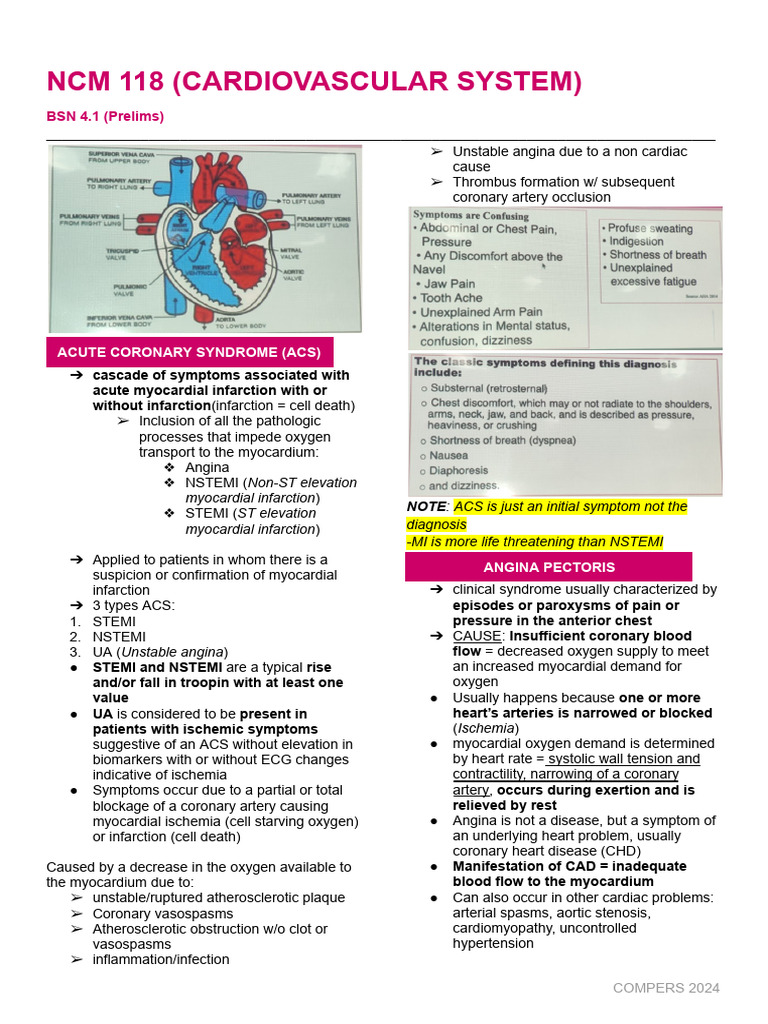 Cardiovascular System Updated | PDF | Myocardial Infarction | Heart Failure