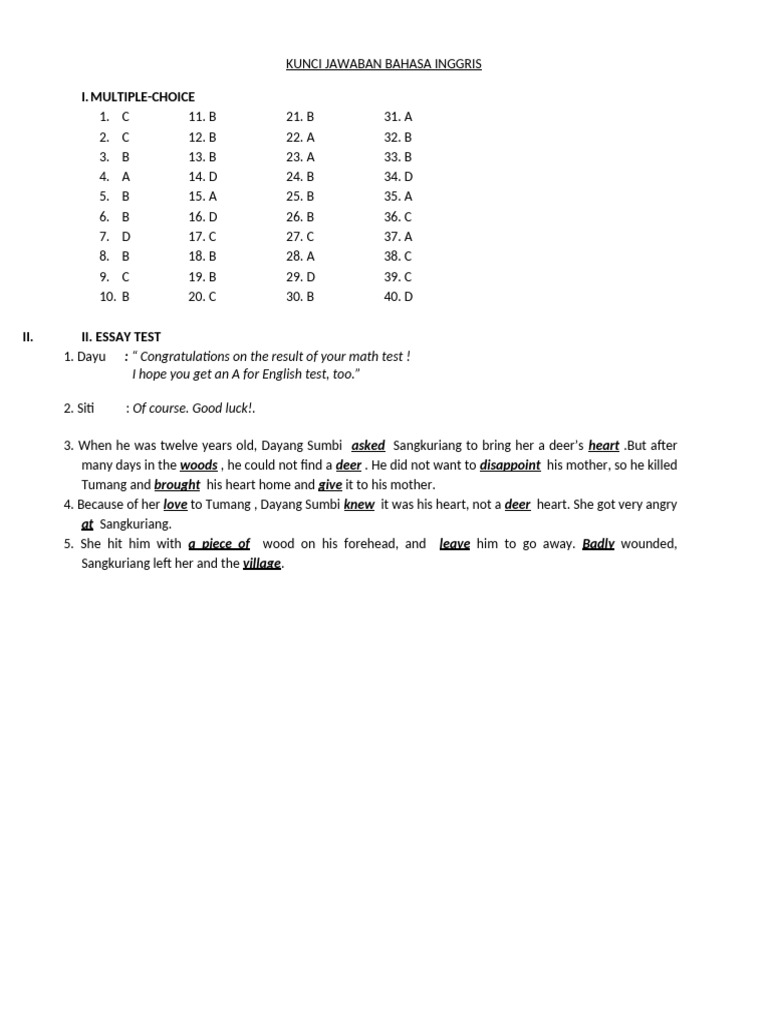 Key Answer | PDF