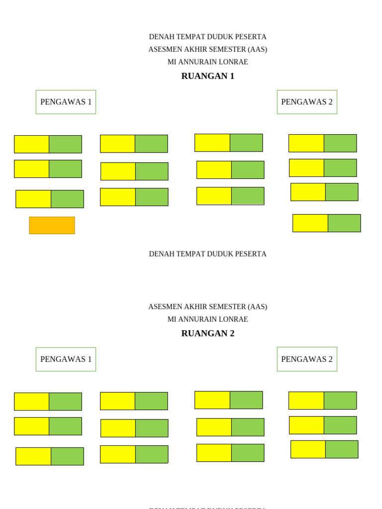 Denah Tempat Duduk Peserta | PDF