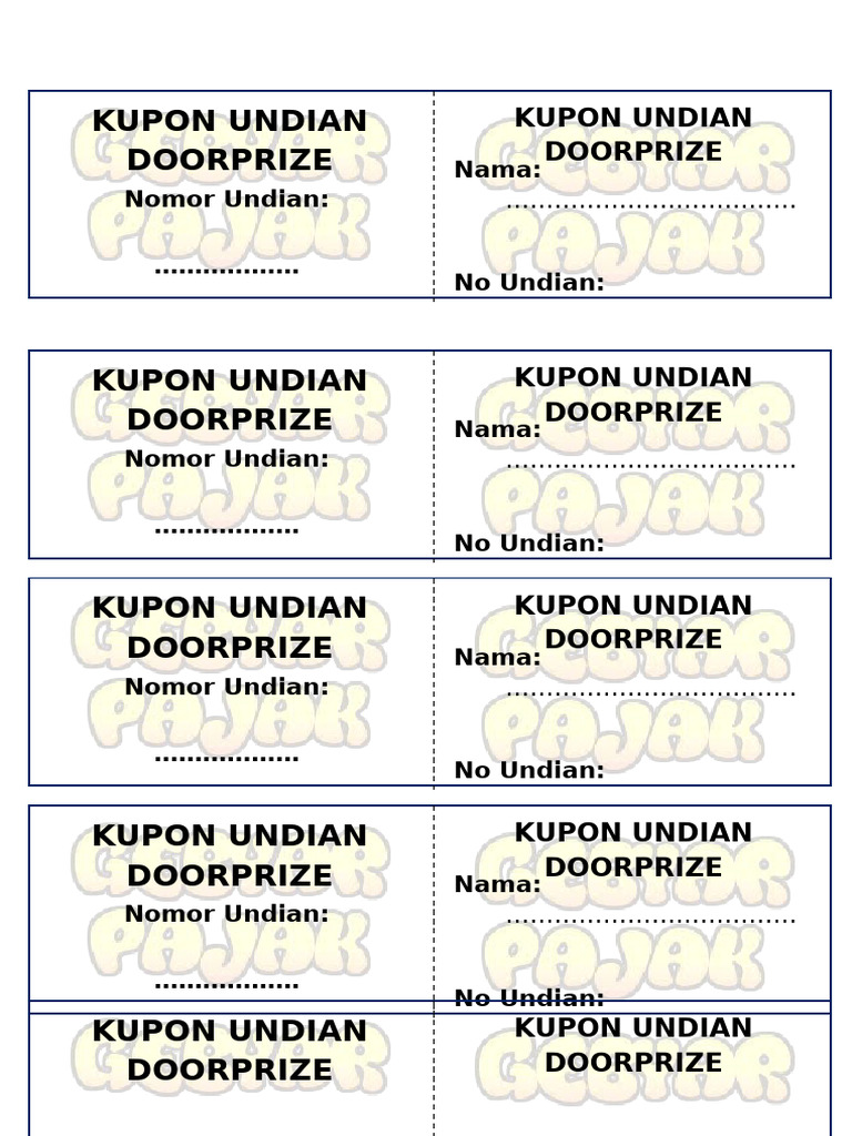 Kupon Doorprize | PDF