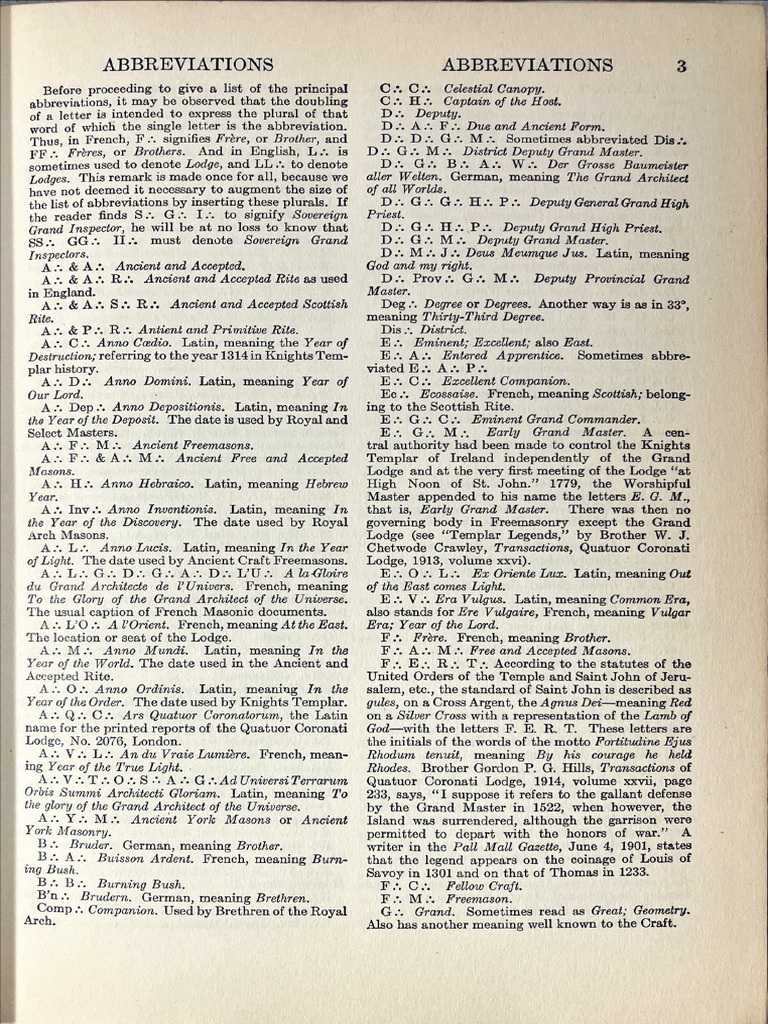 Encyclopedia of Freemasonry PG 3 | PDF