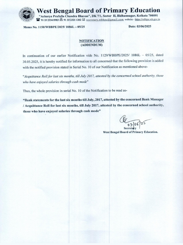 Addendum Notification NIOS 03062025 | PDF