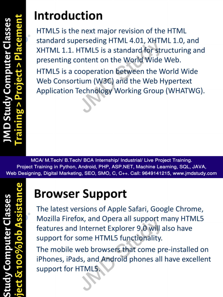 Html5 1 Introduction PDF | PDF
