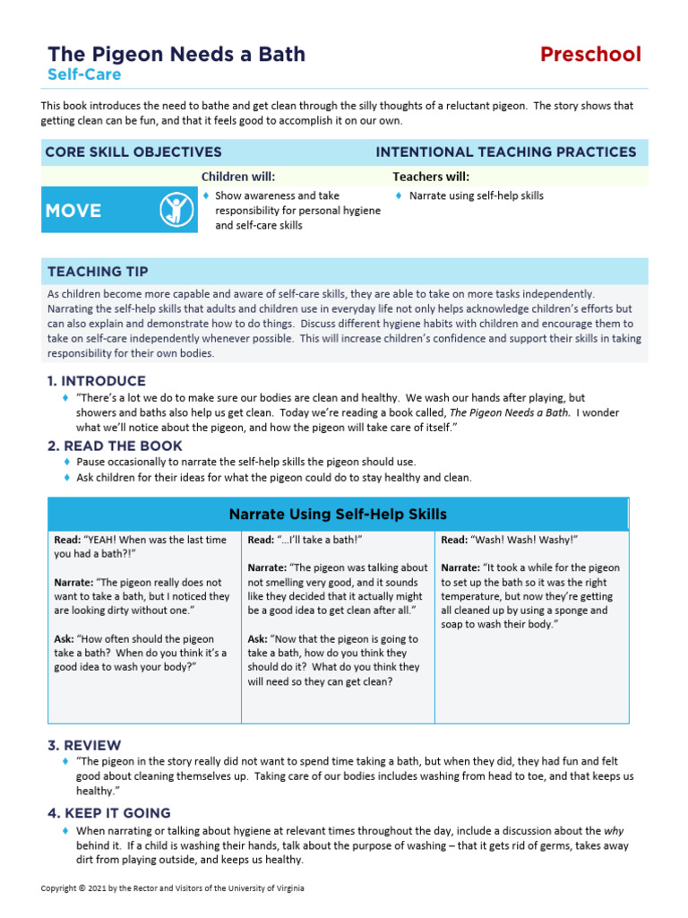 Pigeon Bathing: A Self-Care Guide | PDF | Hygiene