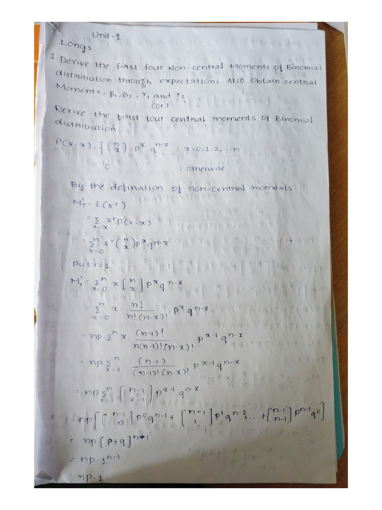 Stats Sem 2 Unit 1 ImpQ | PDF