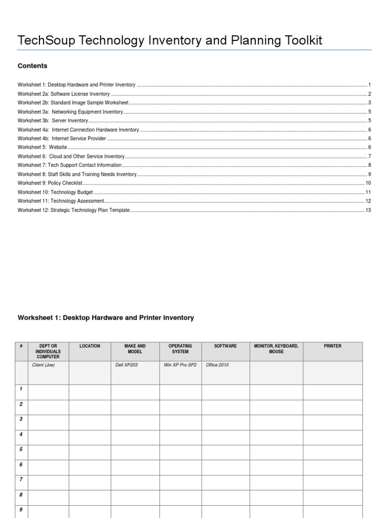 Tech Planning Toolkit 20MAR12 | PDF | Computer Network | Operating System