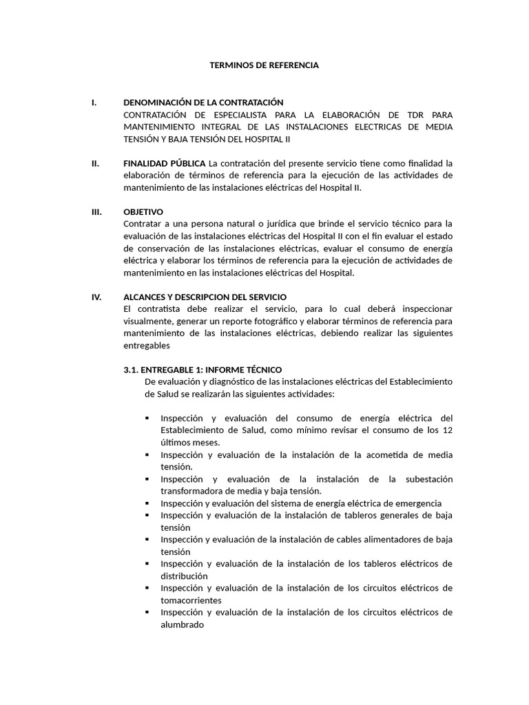 TDR Ing. Elect Eess Nivel II | PDF | Cableado eléctrico | Daños y perjuicios