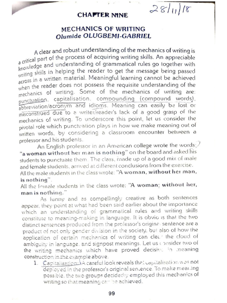 Mechanisms of Writing | PDF