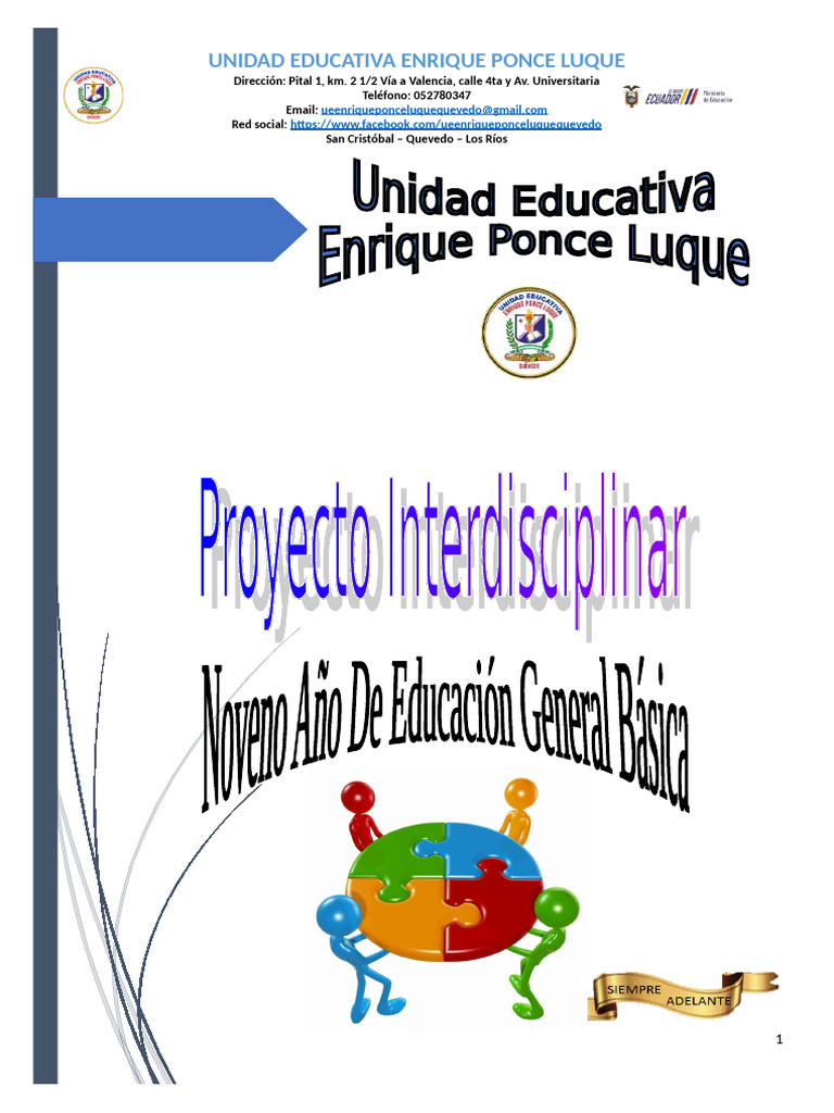 Proyecto Interdisciplinario Octavo 2025-2026 | PDF | Aprendizaje