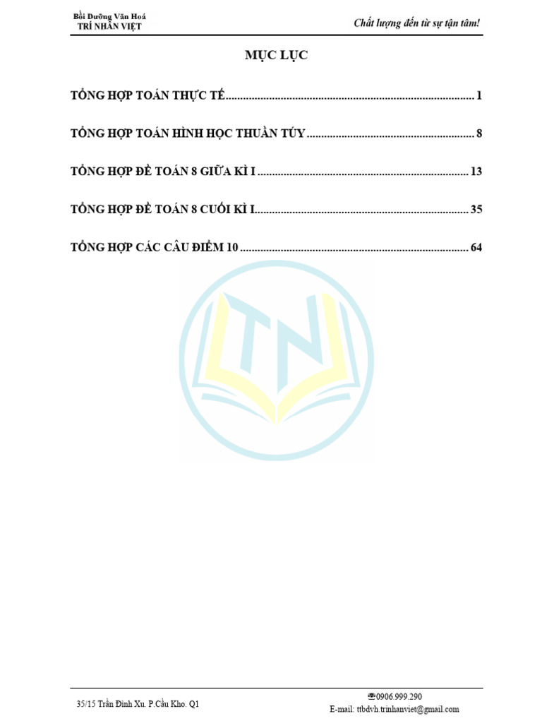 TNV.TOÁN.8.HKI.CHUYÊN ĐỀ | PDF