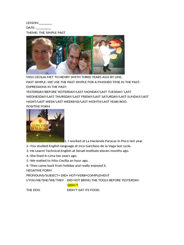 Lesson Past Simple 25 | PDF