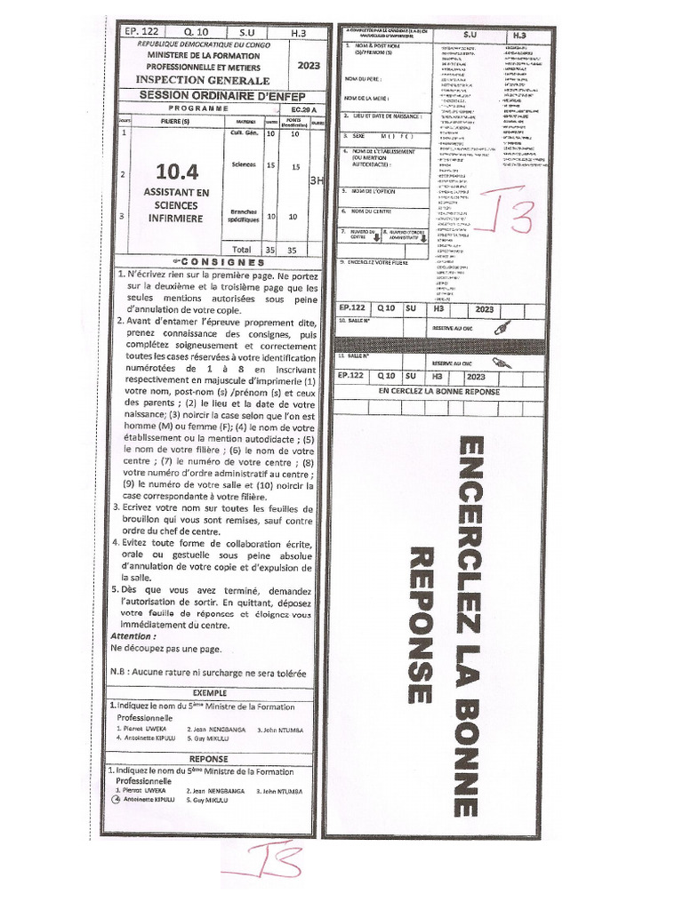 Sciences Infirmieres 3e Jour | PDF
