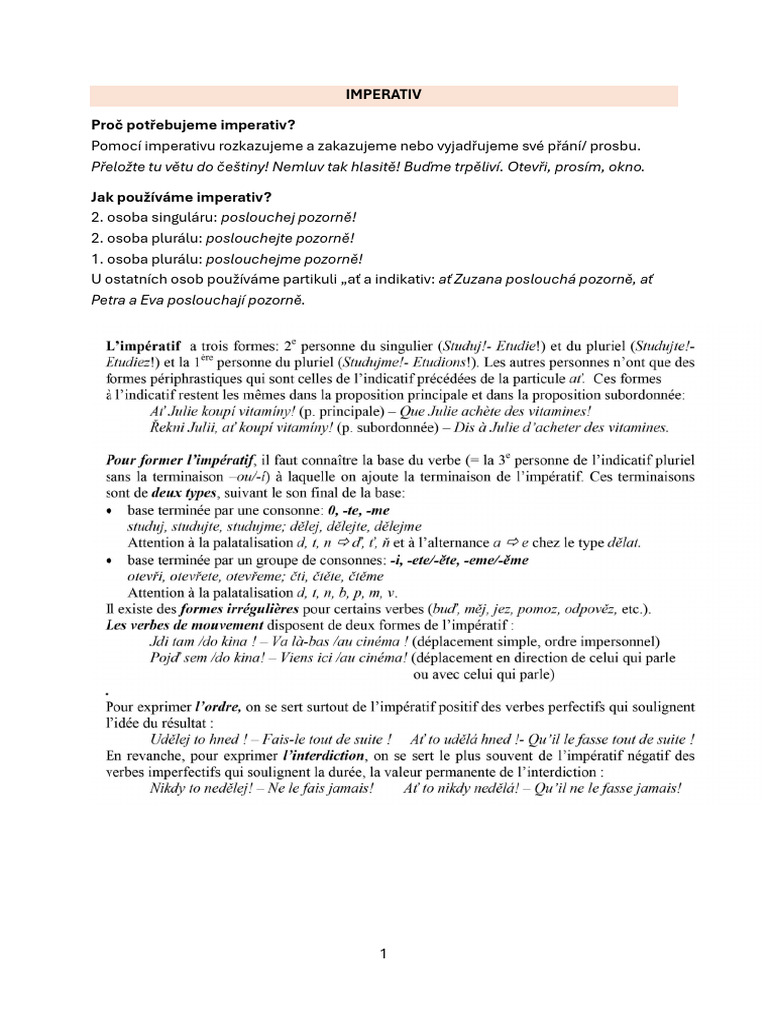 Imperativ | PDF