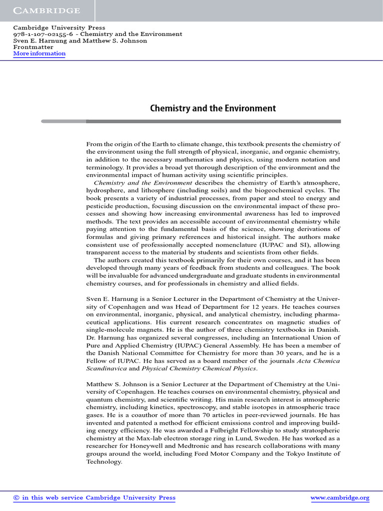 Frontmatter | PDF | Chemistry | Soil
