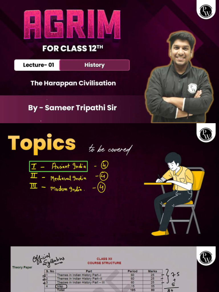 The Harappan Civilization 01 - Class Notes - Agrim 2025 | PDF