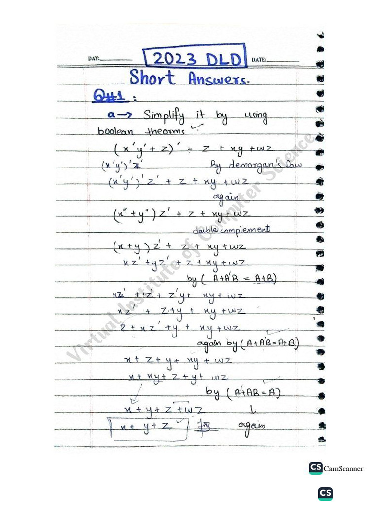 1.BSCS DC-121 2023 Solved PP | PDF