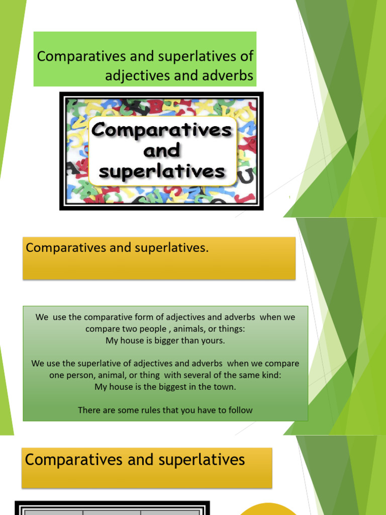 Comparatives and Superlatives 1 | PDF | Adjective | Language Mechanics