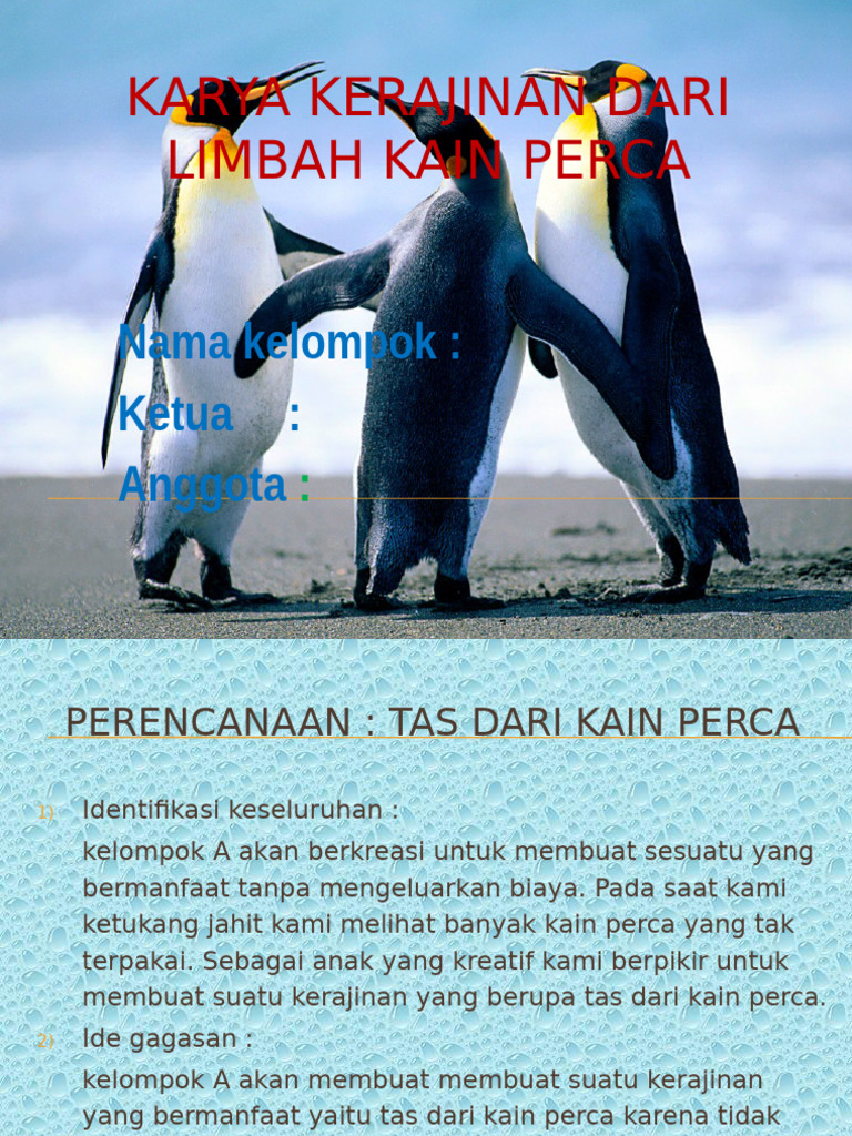Contoh PPT Perencanaan Projek Kain Perca | PDF
