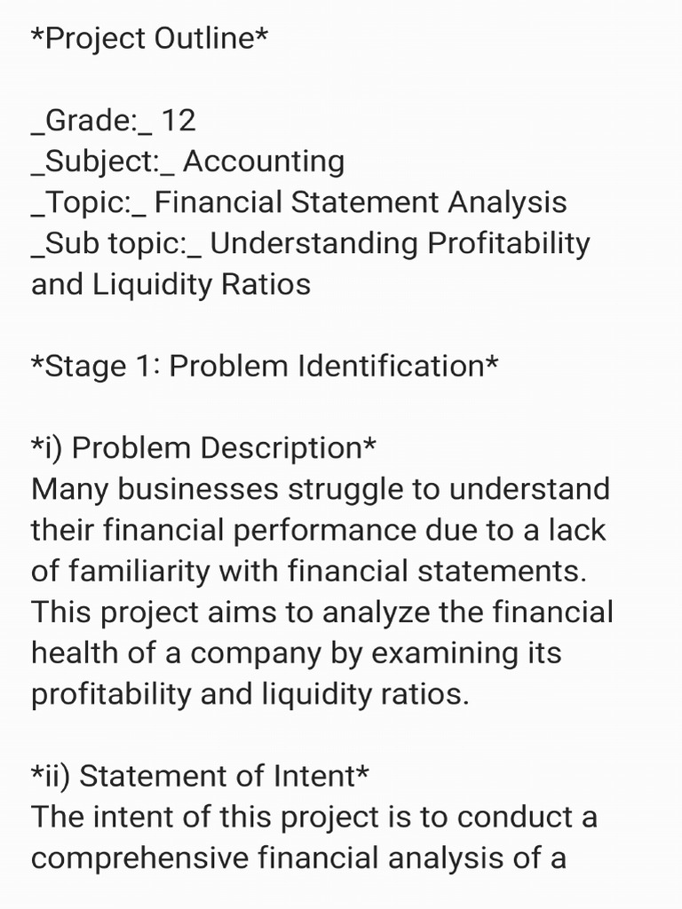Accounts Project | PDF