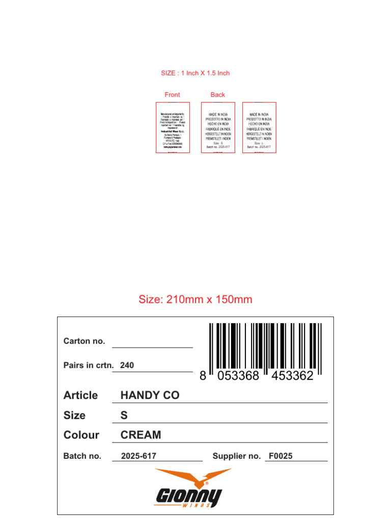 Mallcom (Industrial Ware Label, Carton & Poly Sticker - 26!05!25) | PDF
