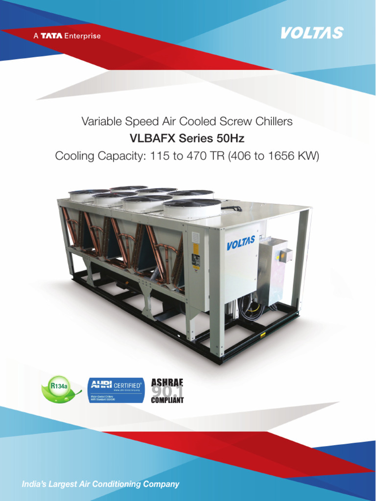 VLBAFX-Voltas Imported Air-Cooled Screw Chiller With VFD | PDF ...