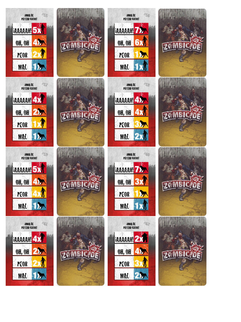 Cartas Zombie Dogz | PDF