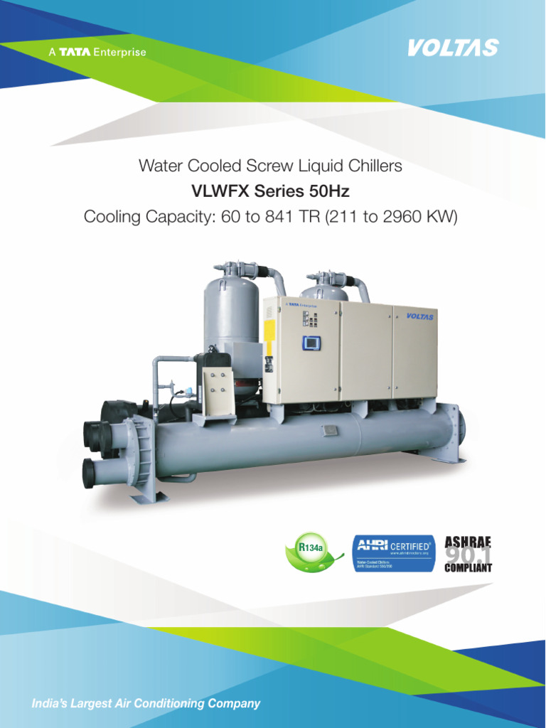VLWFX-Voltas Imported Water-Cooled Screw Chiller | PDF | Air ...
