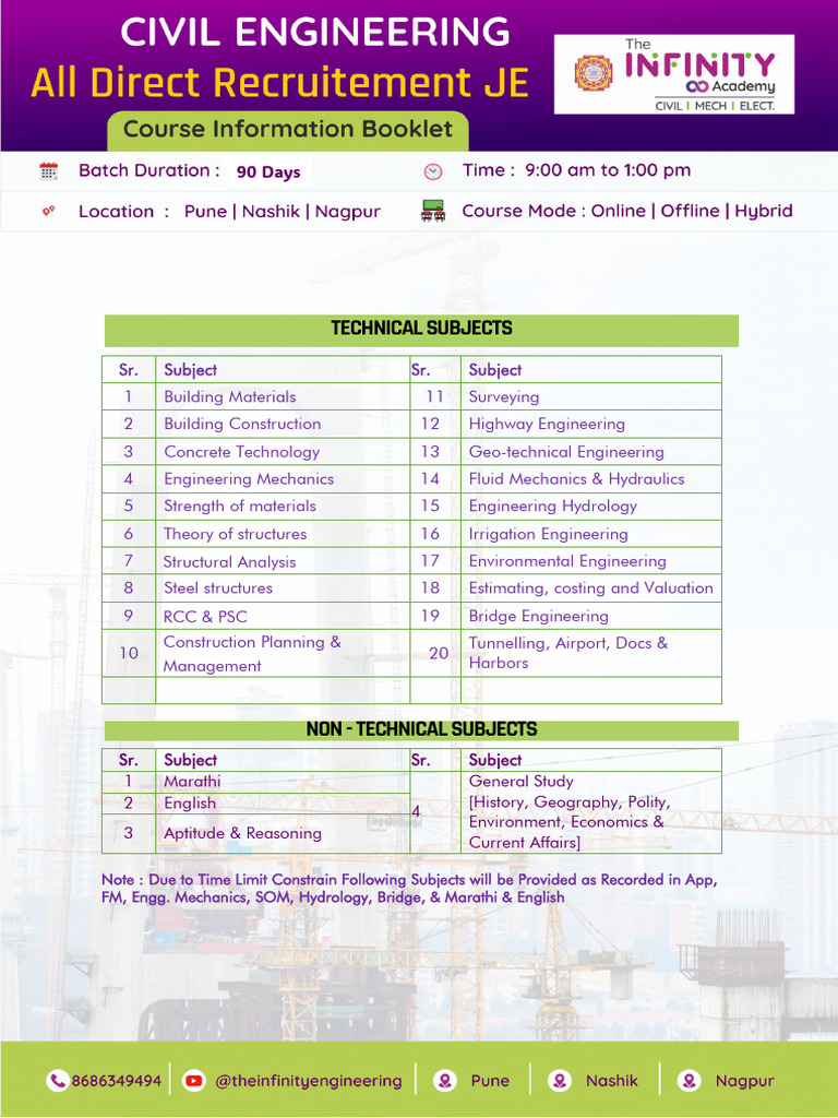 Civil ADR Batch Information Brochure | PDF | Engineering | Mechanical ...