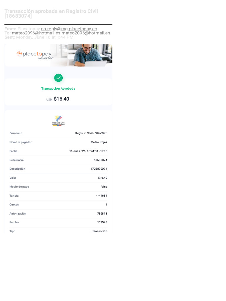 Comprobante Pago Cédula | PDF