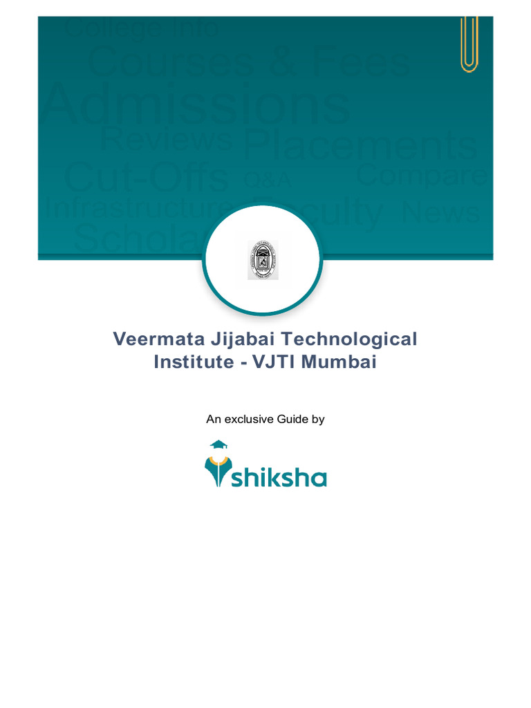 Veermata Jijabai Technological Institute - VJTI Mumbai - PDF - V 1747460640 | PDF | Engineering ...