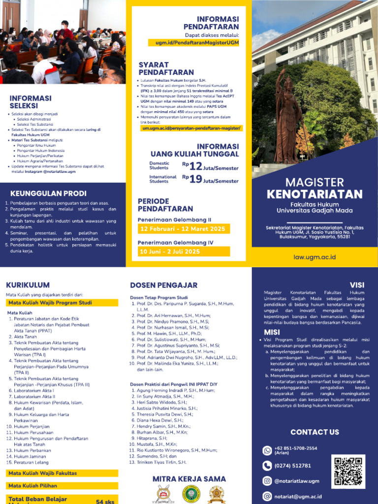 Brosur Penerimaan Maba MKN UGM 2025 | PDF