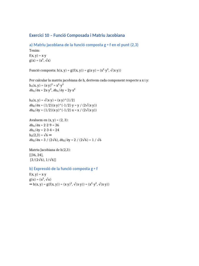 Exercici 10 Composada Jacobiana | PDF