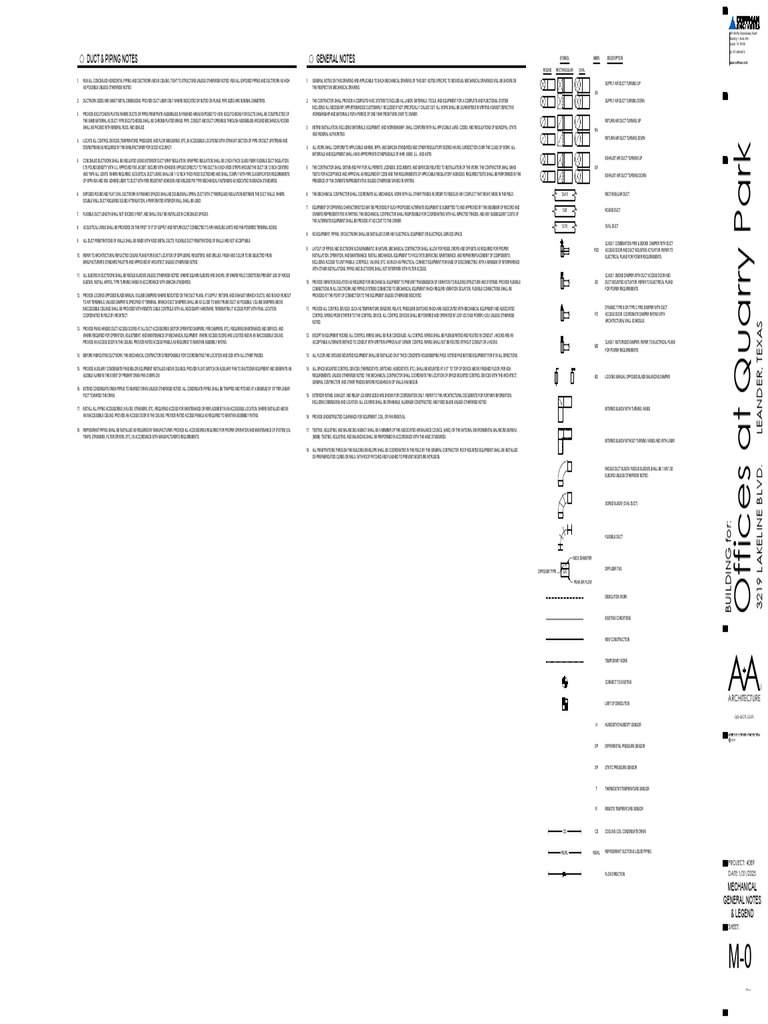 Quarry Park - Mechanical Plans | PDF | Duct (Flow) | Building Engineering