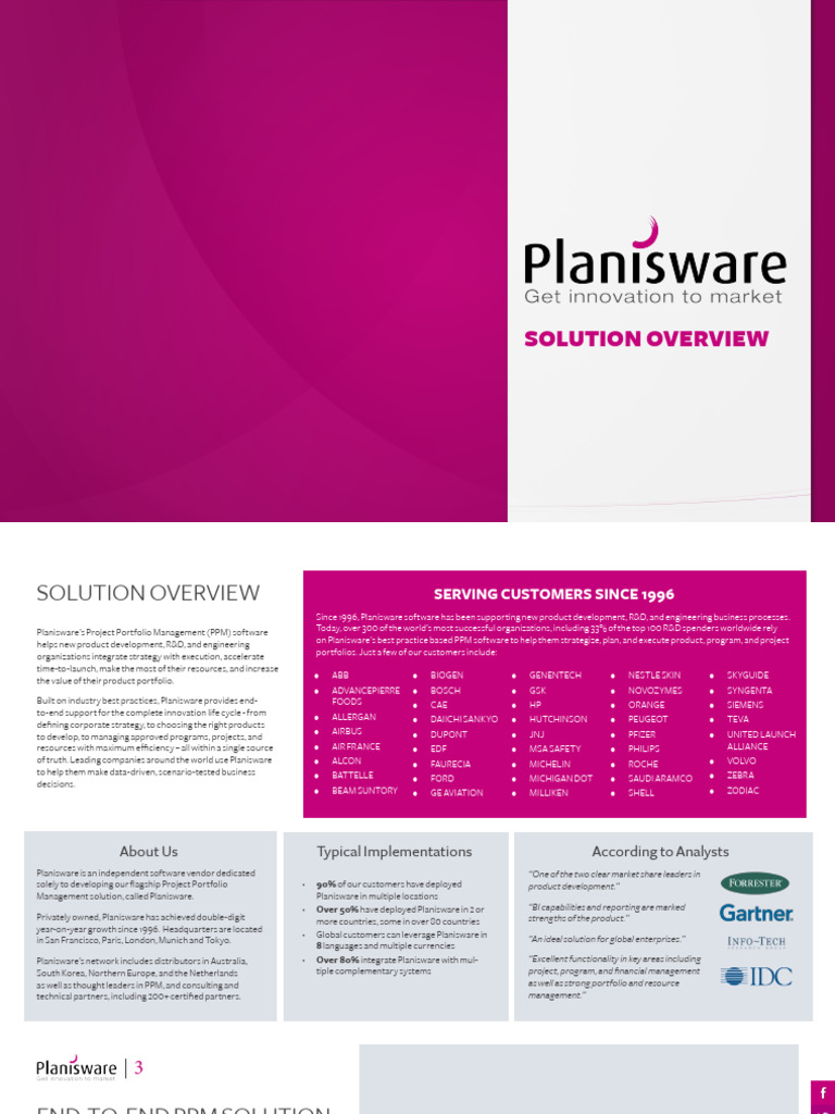 Planisware Solution Brochure 1 | PDF | Cloud Computing | Project Management