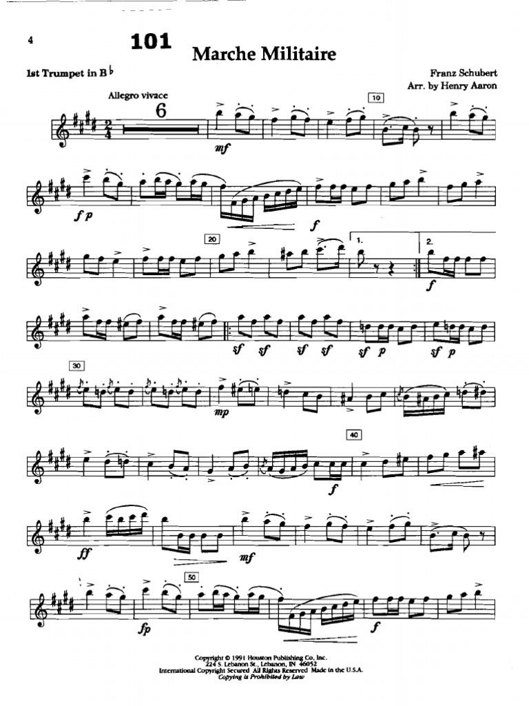 March Militaire - Brass5 - Aaron - Schubert | PDF | Brass Instruments ...