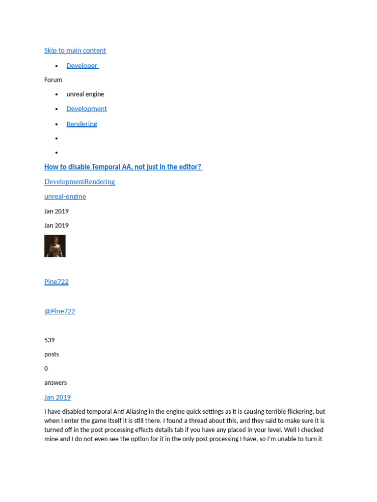 How To Disable The Temporal Anti Aliasing | PDF | Computer Graphics ...