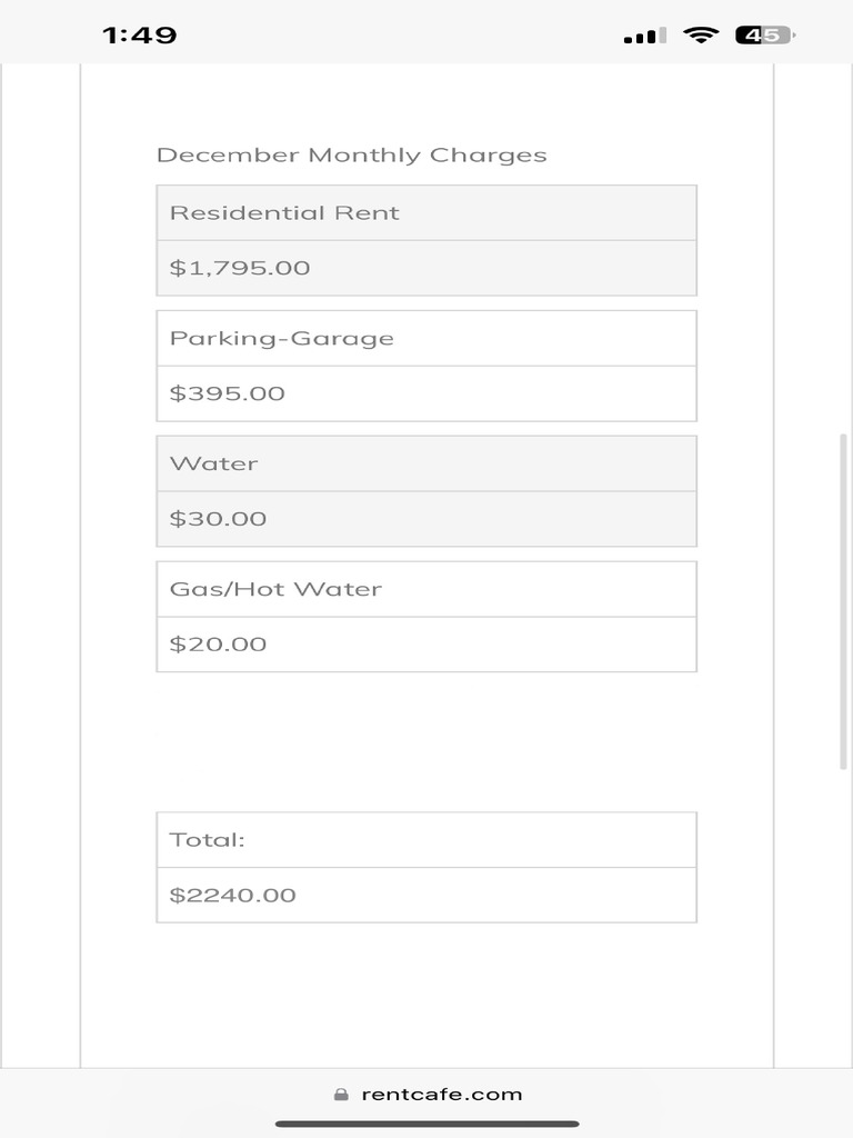 December Rent:Utilities | PDF