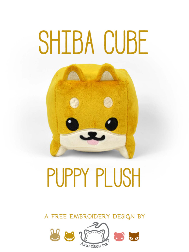 Shiba Cube Plush Embroidery Instructions | PDF | Embroidery | Sewing