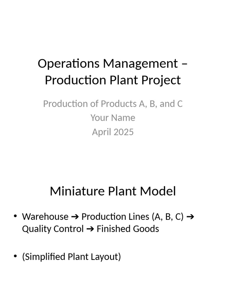 Operations Management Project | PDF