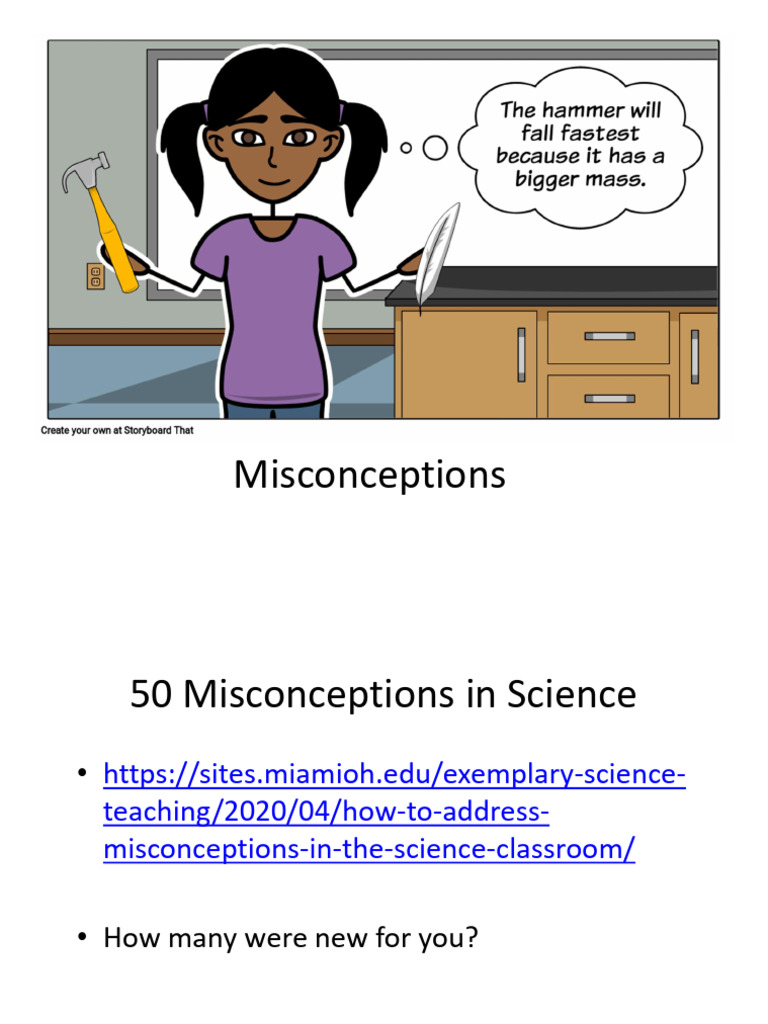 Lecture Slides Misconceptions | PDF | Organisms | Life