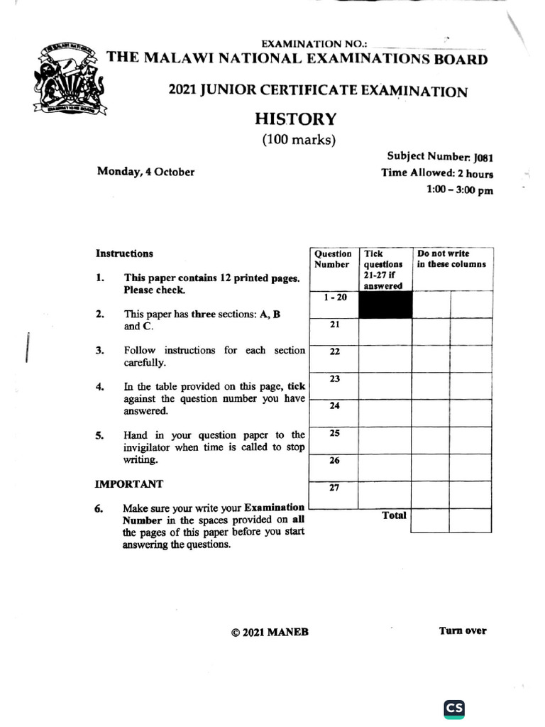 2021 Jce History | PDF