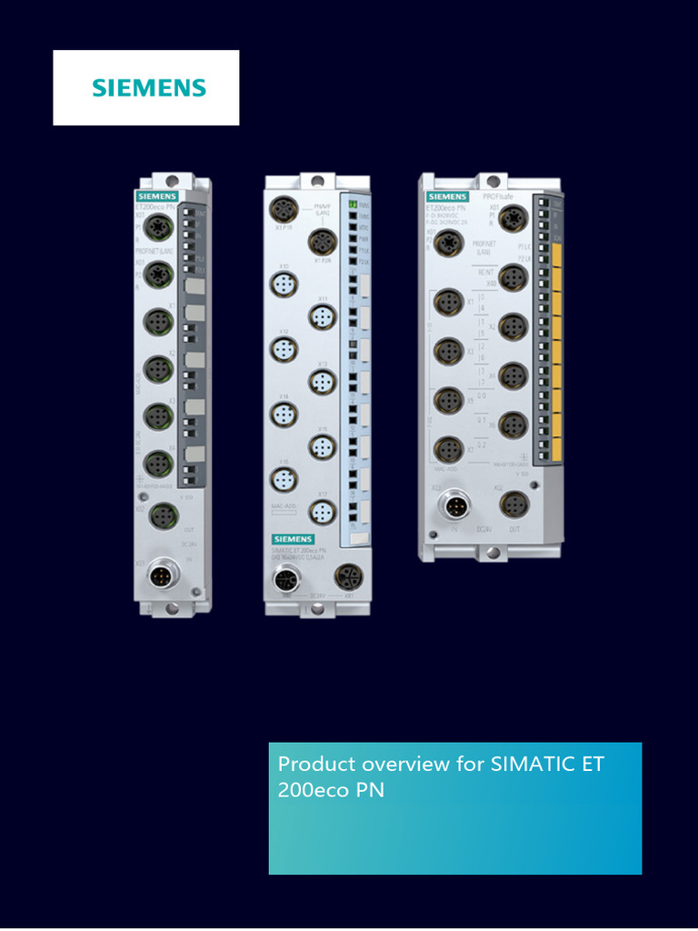 Product Overview For SIMATIC ET 200eco PN | PDF | Electrical Connector ...