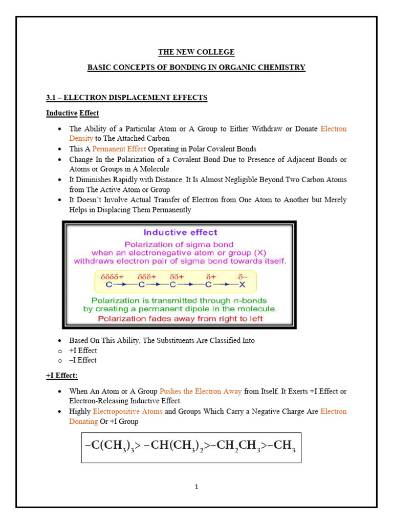 Basic Concepts of Bonding in Organic Chemistry | PDF | Alkane | Chemical Reactions