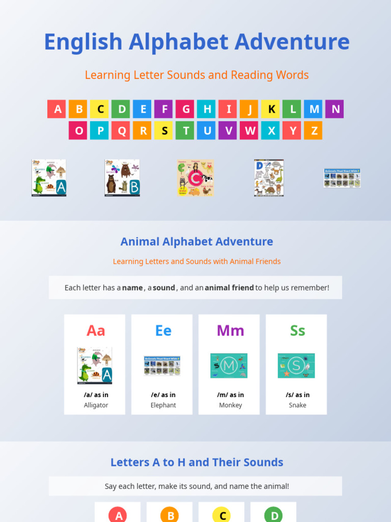 Alphabet Adventure with Animal Friends | PDF