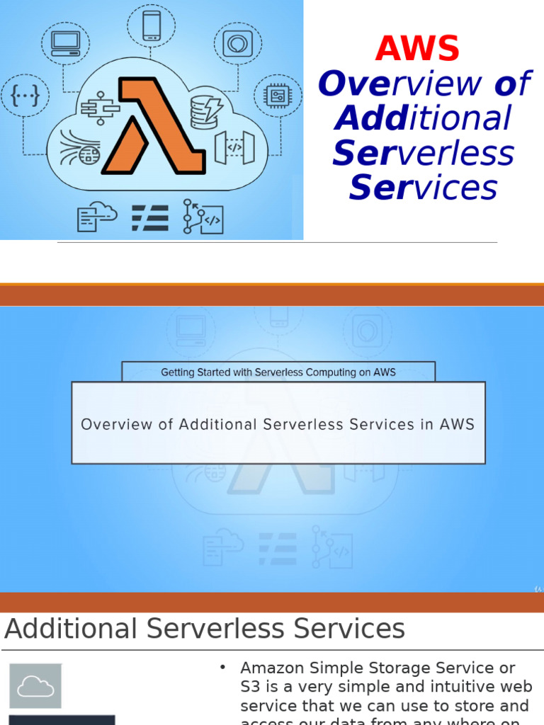 AWS Overview of Additional Serverless Services | PDF | Amazon Web ...
