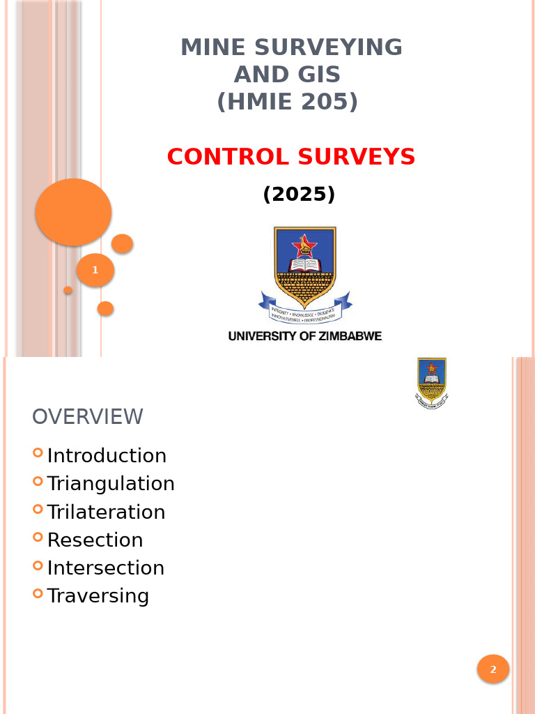 Topic 4 - HMIE 205 Control Surveys | PDF | Surveying | Triangle